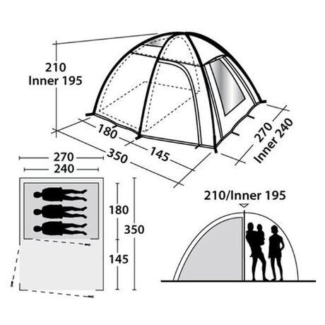 Σκηνή Outwell Arizona L Anniversary 3 Ατόμων | freerider.gr